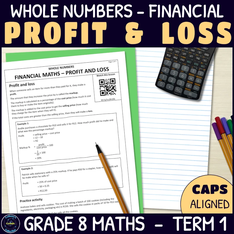 Profit and Loss in Financial Maths - Grade 8 Maths Term 1 Lesson 6b ...