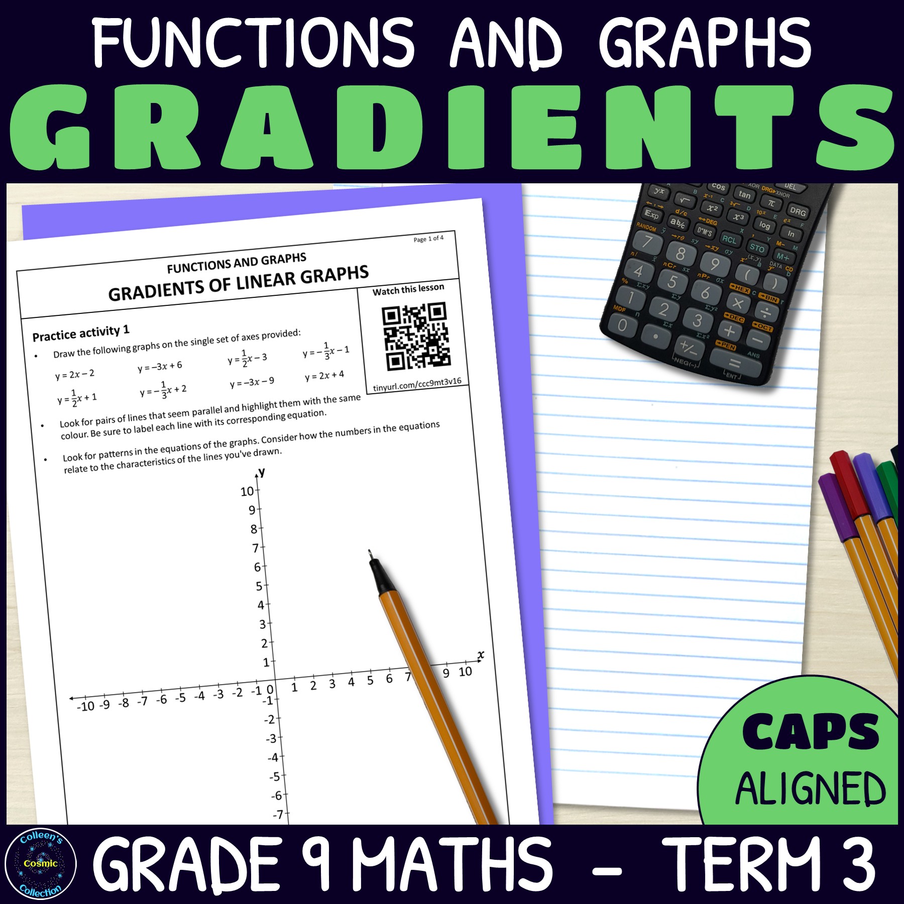 Grade 9 Gradients of Linear Graphs | Understanding & Calculating Slope ...